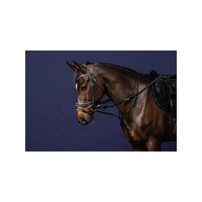 1/2 Howlett Rubber Reins With 7 Leather Loops